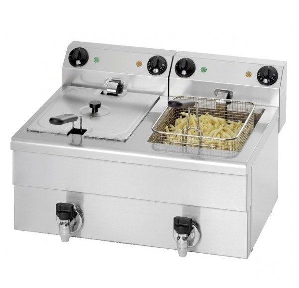 Friteuse électrique professionnelle 2 x 10 litres