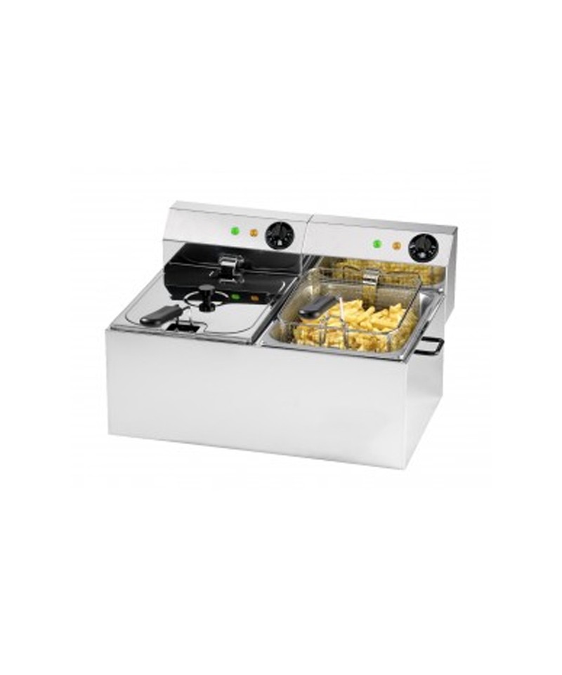 Friteuse électrique professionnelle 2 x 6 litres
