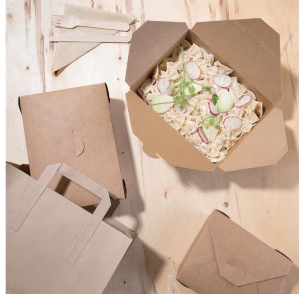 Boîtes repas en carton Fiesta Recyclable 197mm (lot de 200)