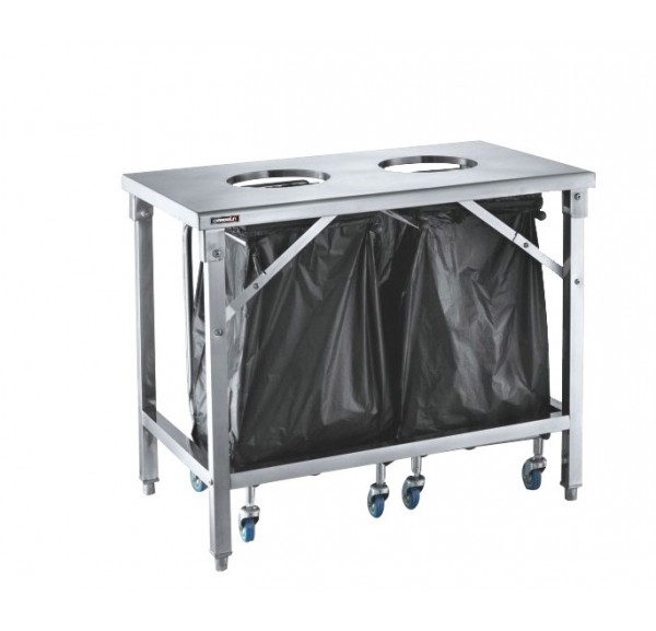 Table de tri 2 trous vide-dechets