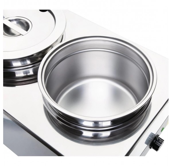 Bain-marie à sauce électrique avec 2 pots Buffalo