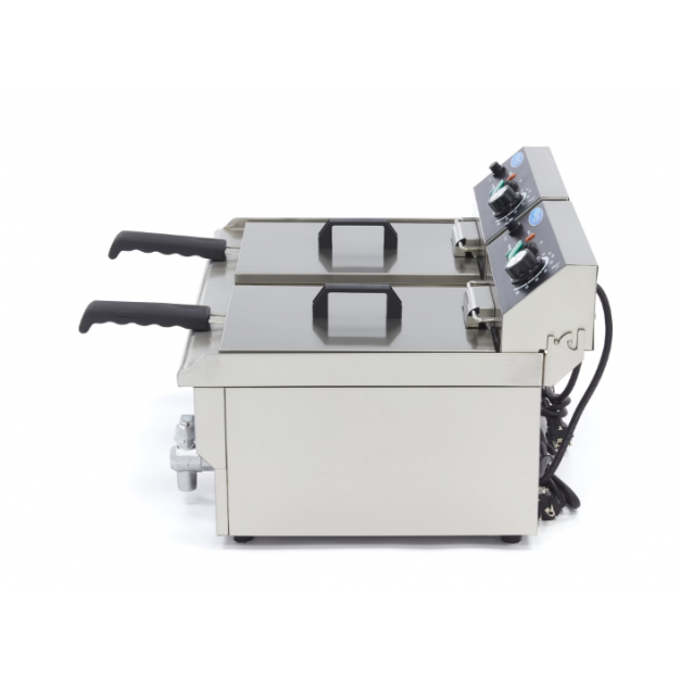 Friteuse Professionnelle 2x10L Inox avec Vidange – Spéciale CHR