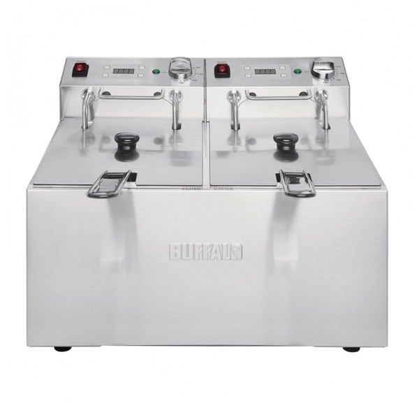 Friteuse électrique professionnelle 2 x 5 litres Buffalo