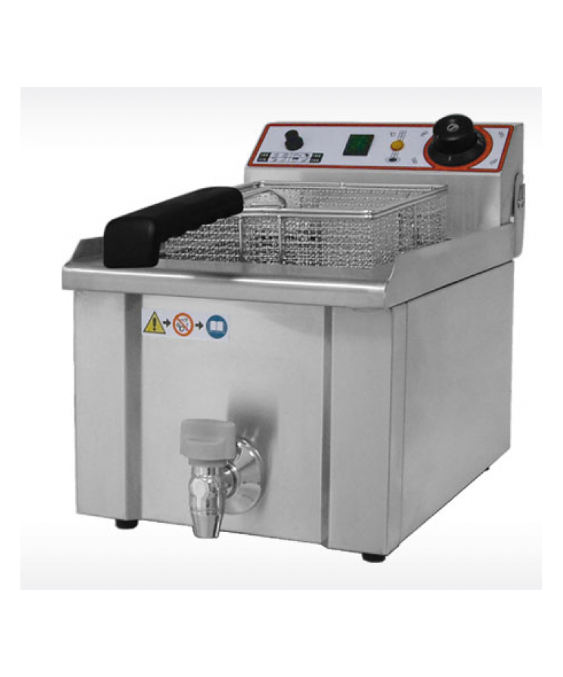 Friteuse électrique professionnelle de comptoir 13 litres beckers avec ...